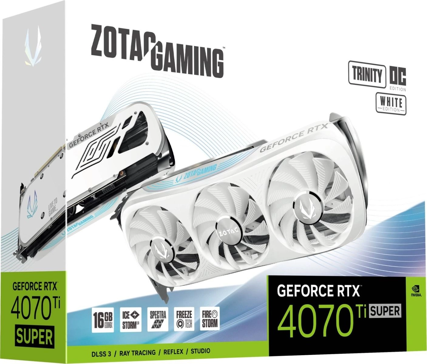 Zotac Gaming GeForce RTX 4070 Ti SUPER Trinity OC White Edition 16GB ...